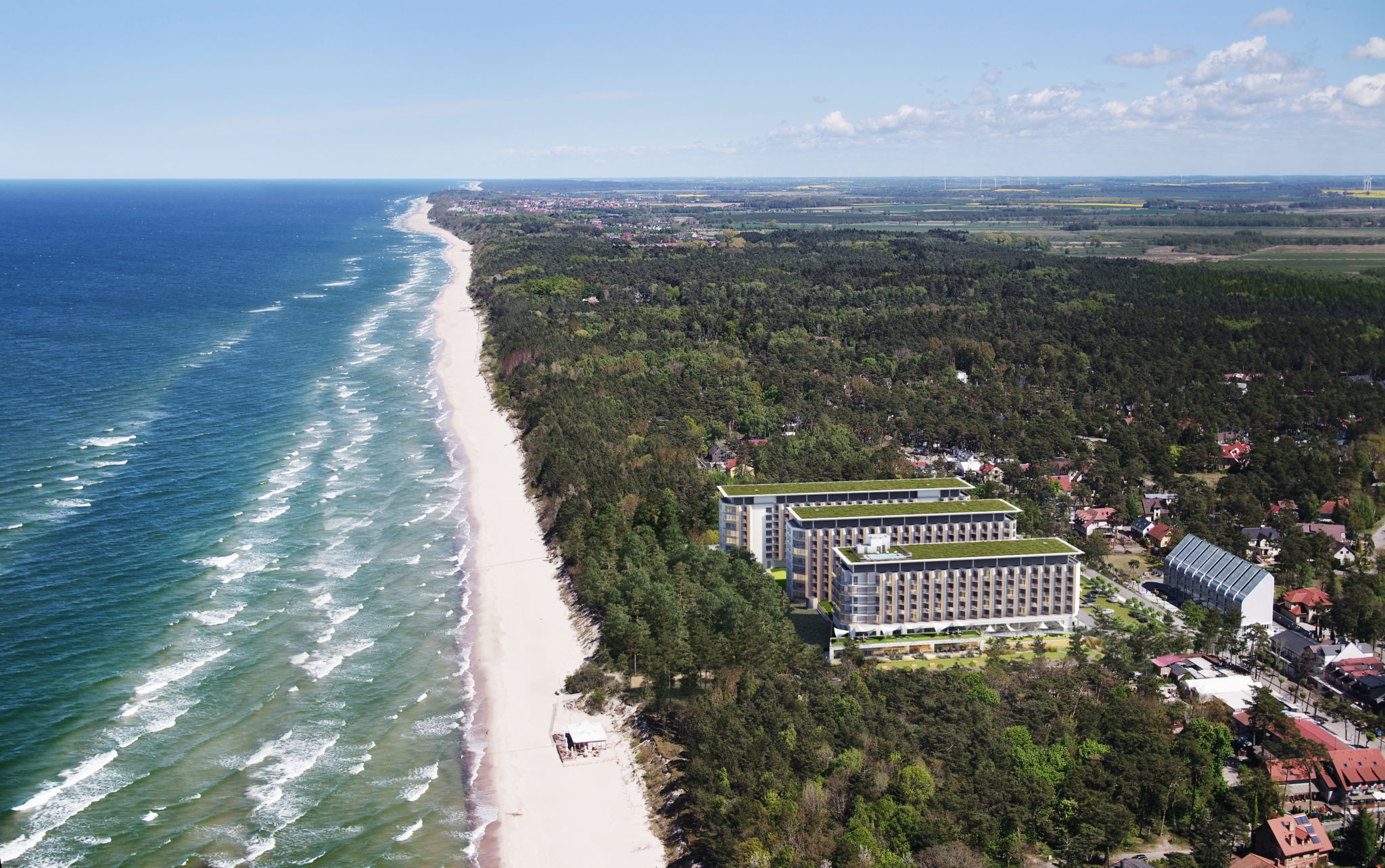 Chapman Taylor | New drone footage of construction at Pobierowo Resort